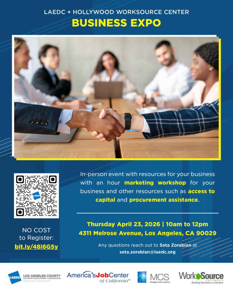LAEDC/ Hollywood Worksource Center Business Expo | Los Angeles County ...